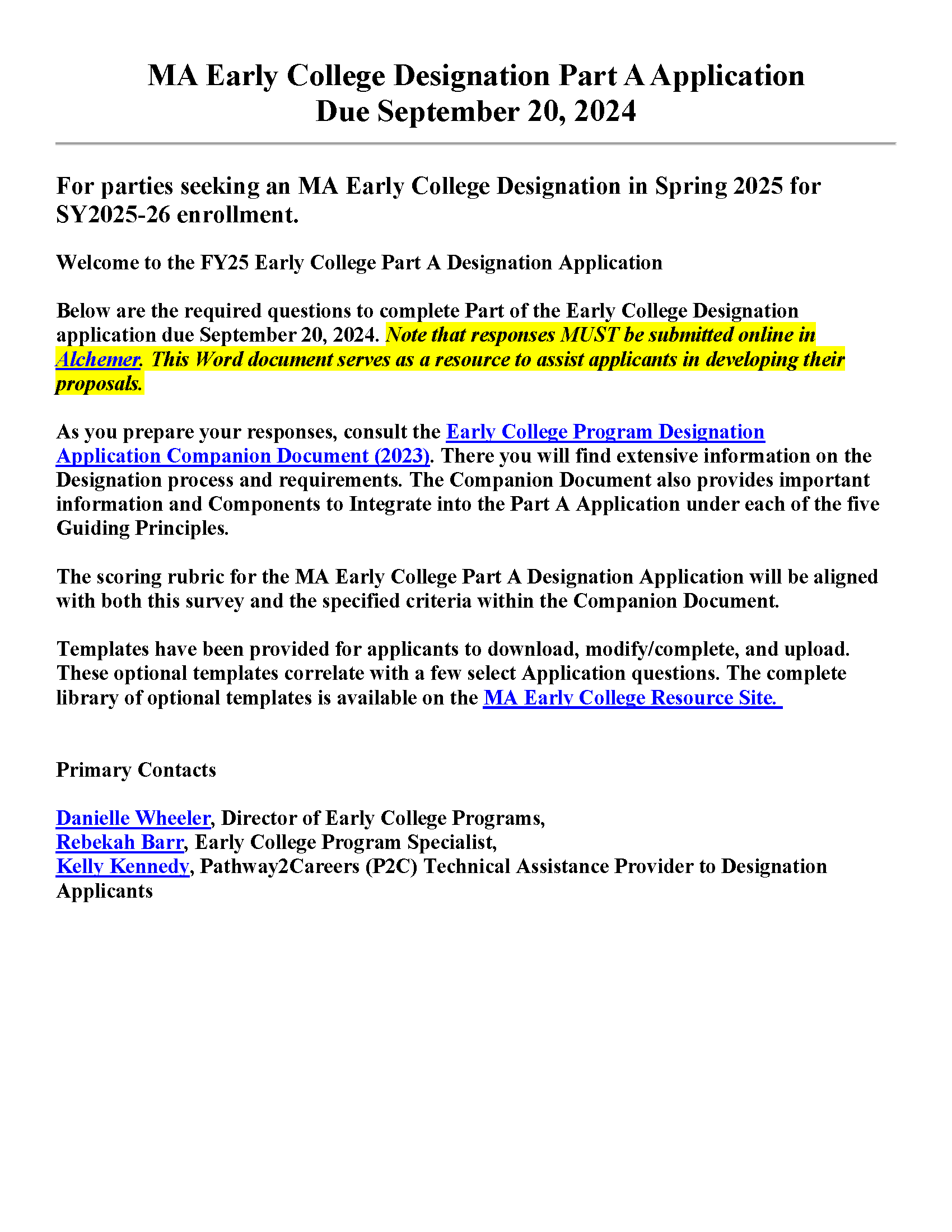 Early College Designation Resources – MA Early College Community of ...