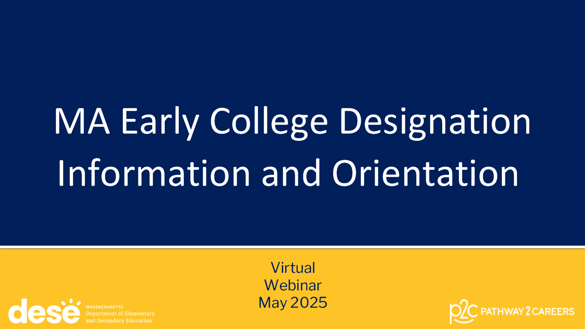 FY26 Designation Session Resources – MA Early College Community of Practice